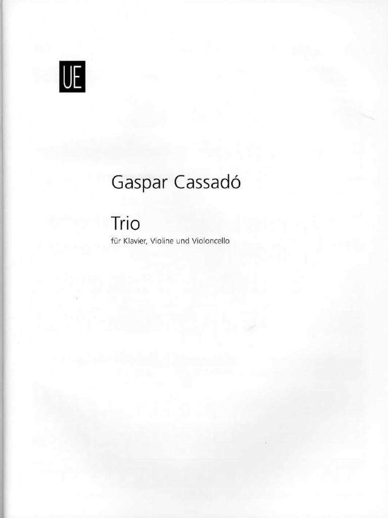 CASSADÓ Trio Piano | PDF