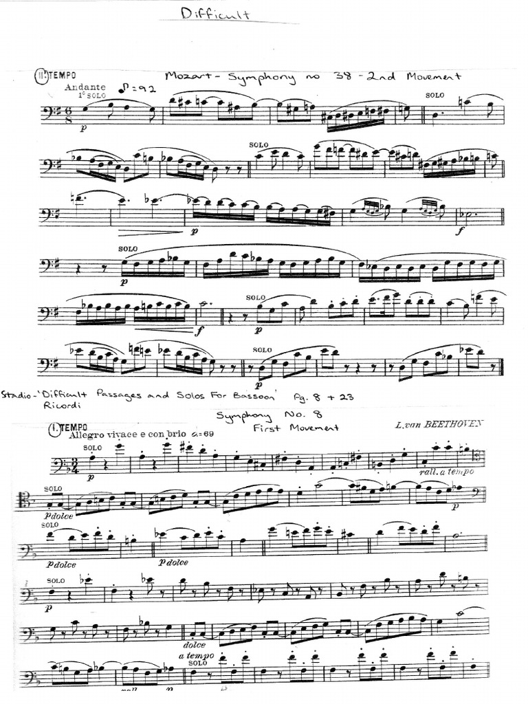 Bassoon Excerpts | PDF