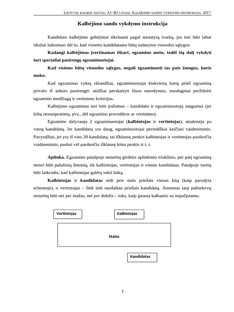 Kalbejimo Instrukcija | PDF