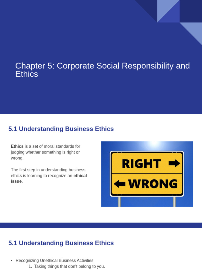 Chapter 5 Corprate Social Responsibility and Ethics | PDF | Corporate ...
