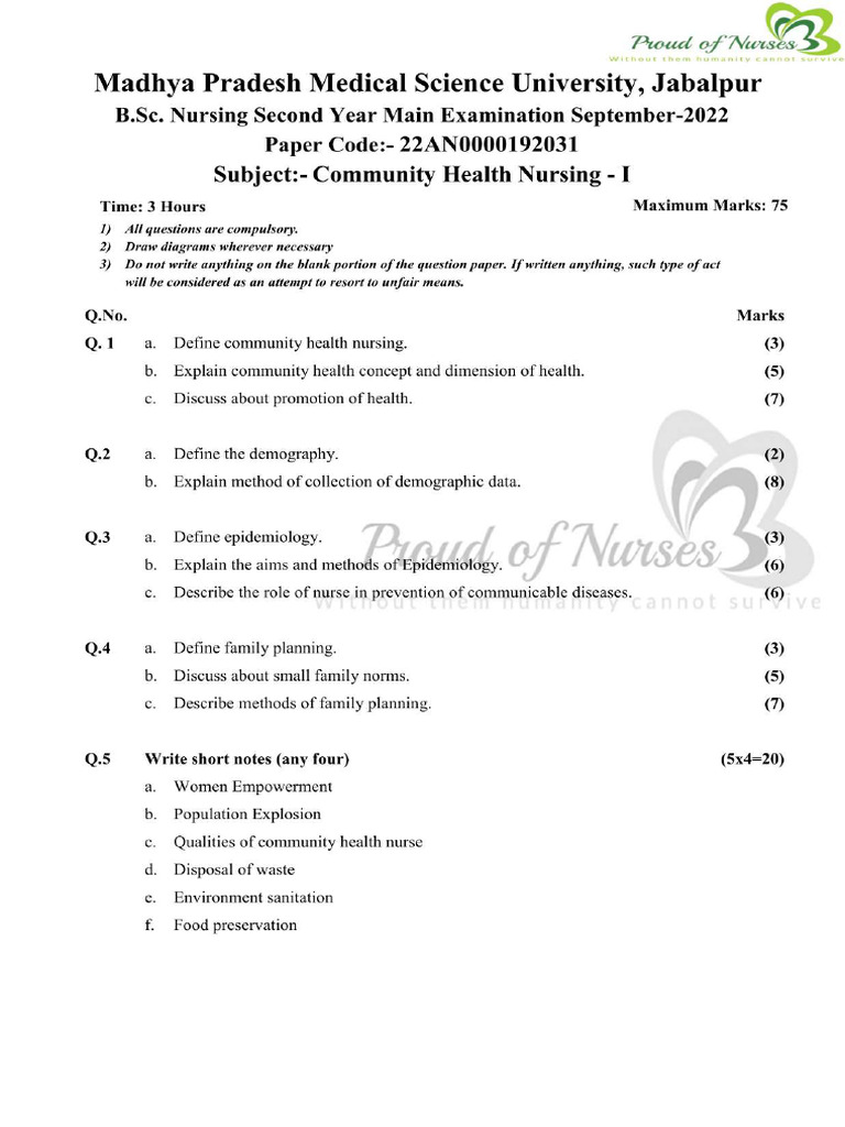 MPMSU 2022 B.Sc2nd Community I @proud | PDF