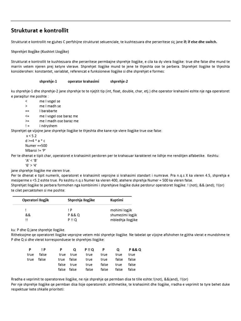 L6_Struktura e kushtezuara | PDF