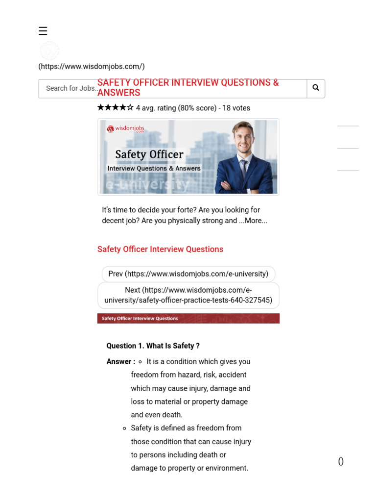 Top 250+ Safety Officer Interview | PDF | Welding | Construction