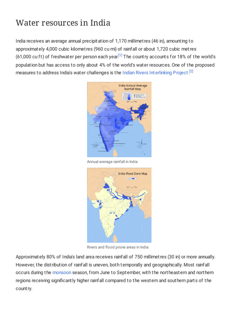 India Water Resources Overview | PDF | Drought | Environmental Engineering
