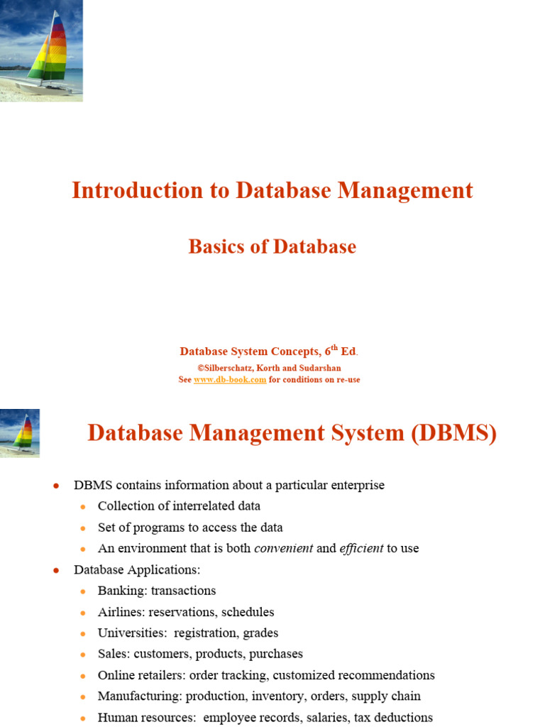 1.1 Introduction To DBMS-basics of DBMS | PDF | Databases | Relational Database