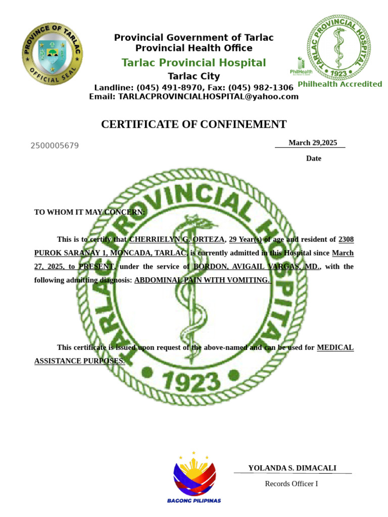 Provincial MedCert Layout | PDF
