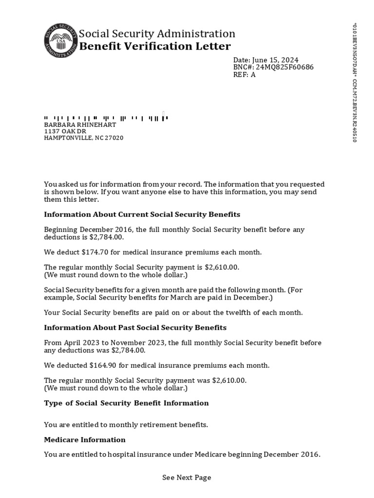 benefit-verification-letter[1] | PDF | Medicare (United States ...