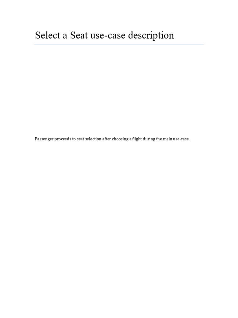 Seat Selection Process Overview | PDF
