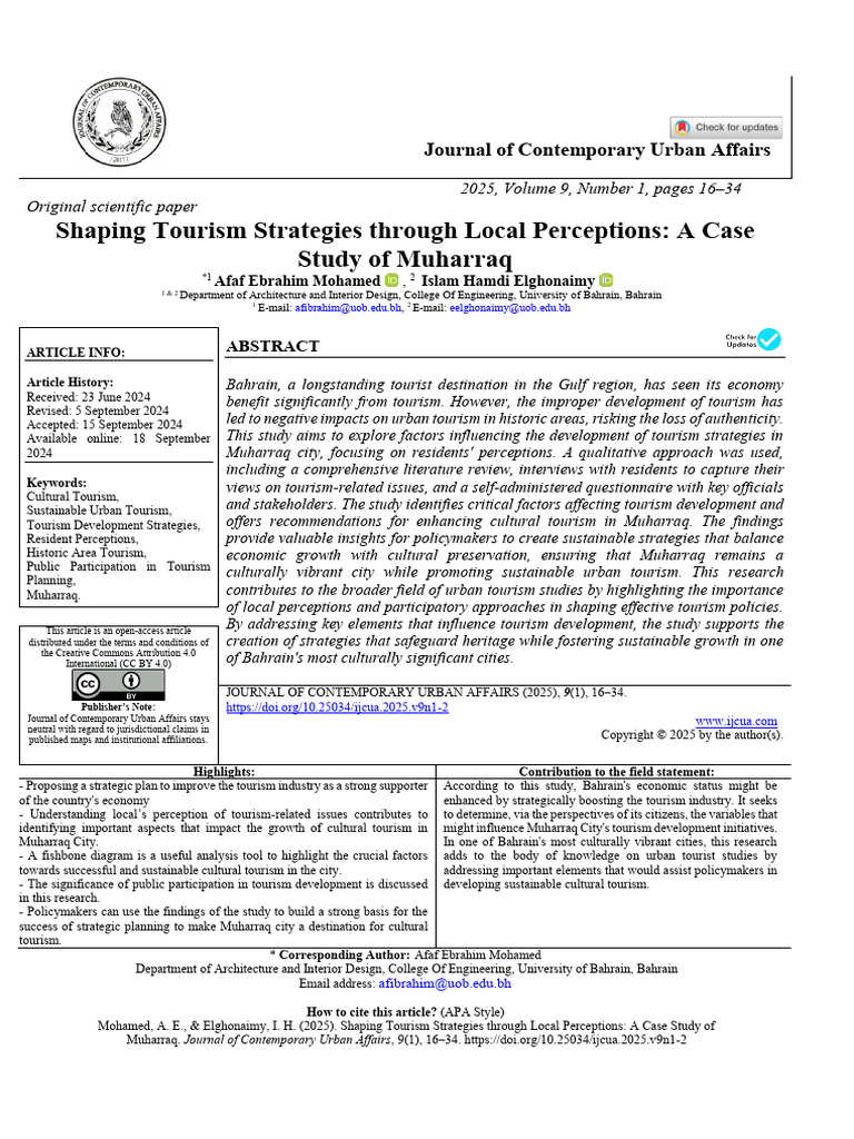2_Local Perceptions and Tourism Strategies | PDF | Tourism | Methodology