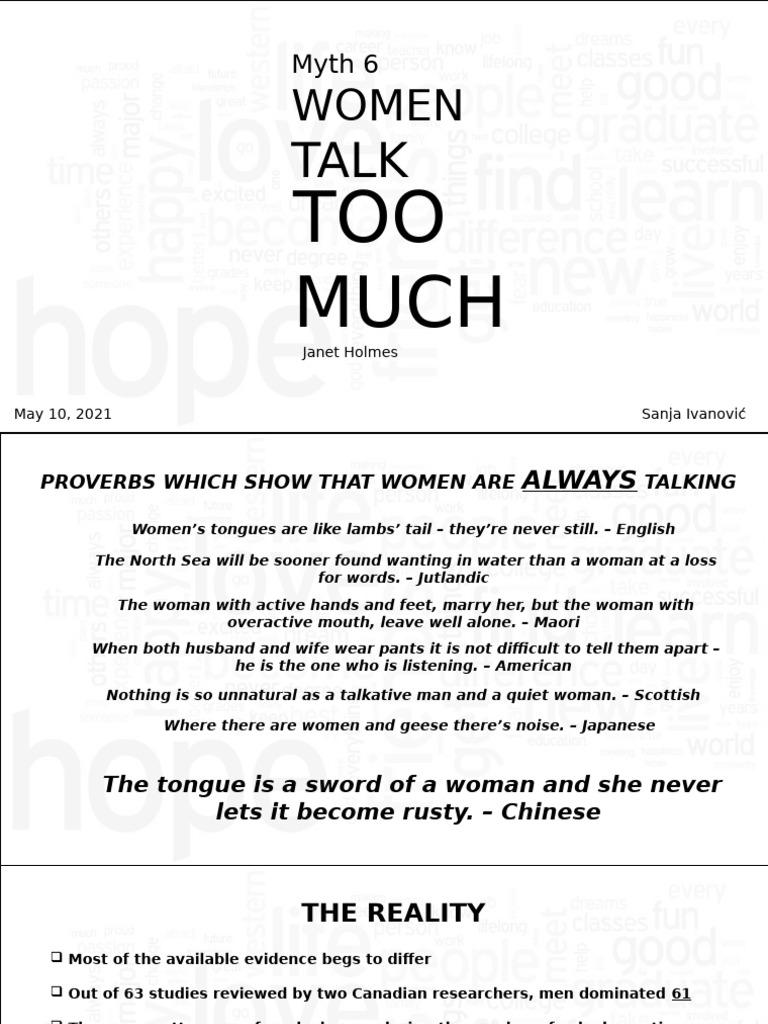 Women Talk Too Much | PDF