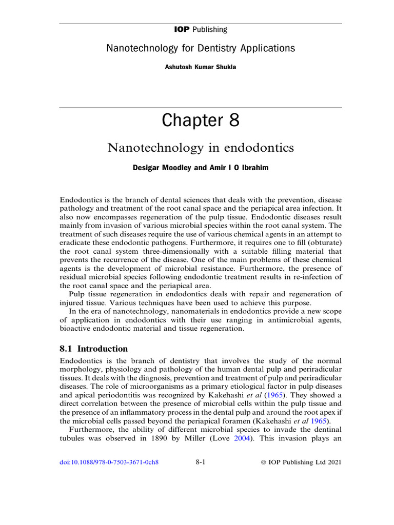 Nanotechnology in Endodontics Explained | PDF | Biofilm | Tissue ...