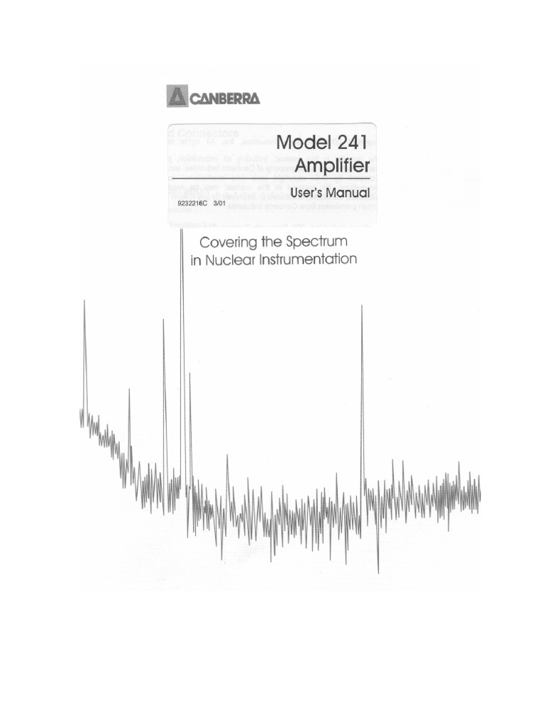 Canberra 241 Amplifier Manual | PDF