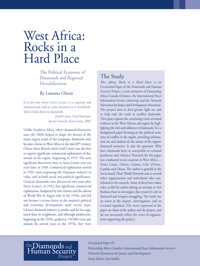 West Africa Rocks in A Hard Place. The Political Economy of Diamonds ...