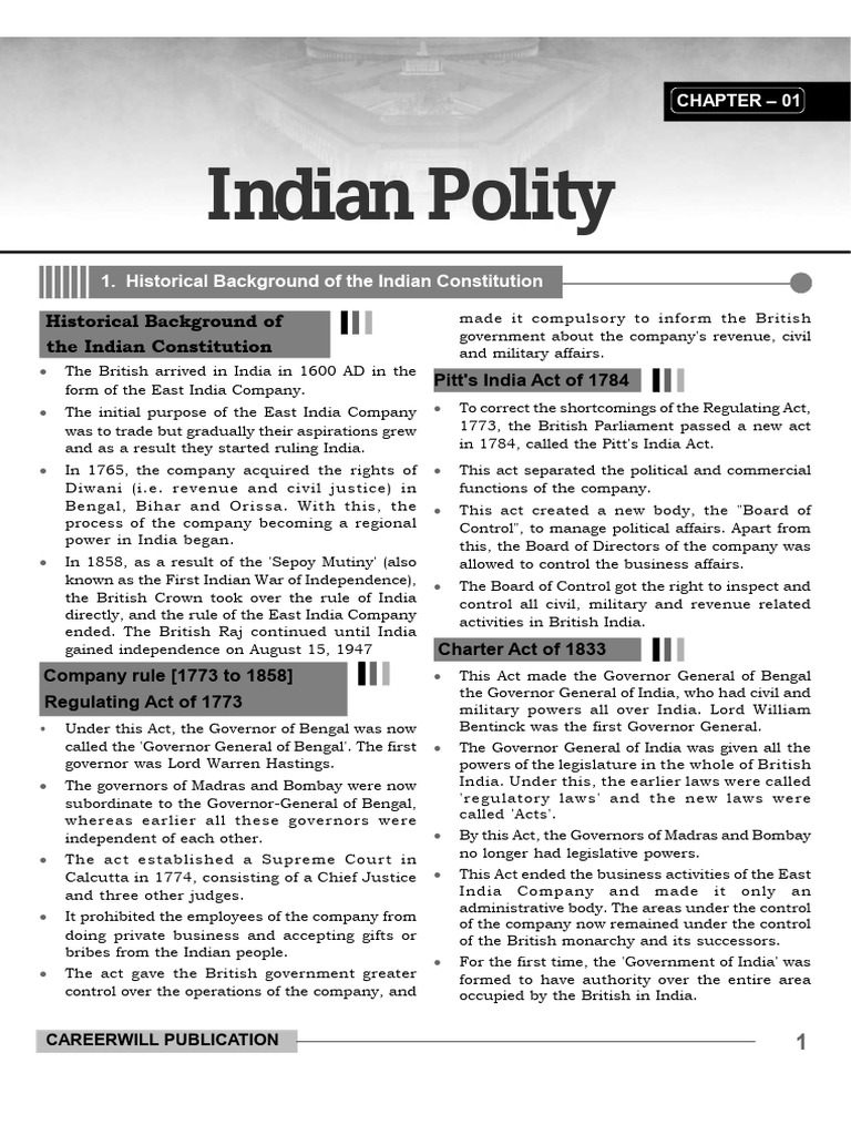 Indian Polity English | PDF | Government | Government Of India