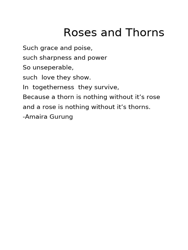 Roses and Thorns | PDF