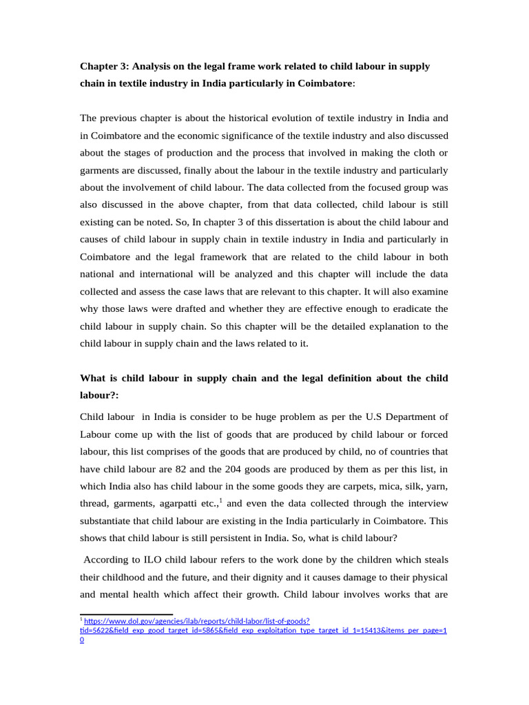 Chapter 3 of Dissertation | PDF | Child Labour | International Labour ...