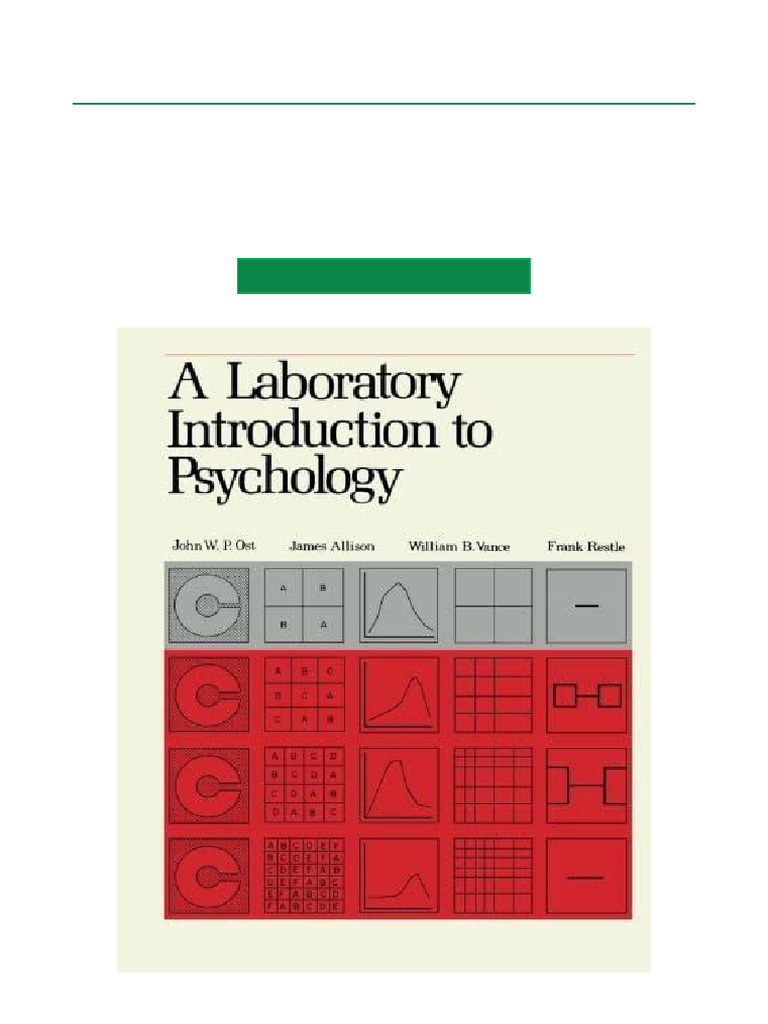 Laboratory Introduction to Psychology | PDF