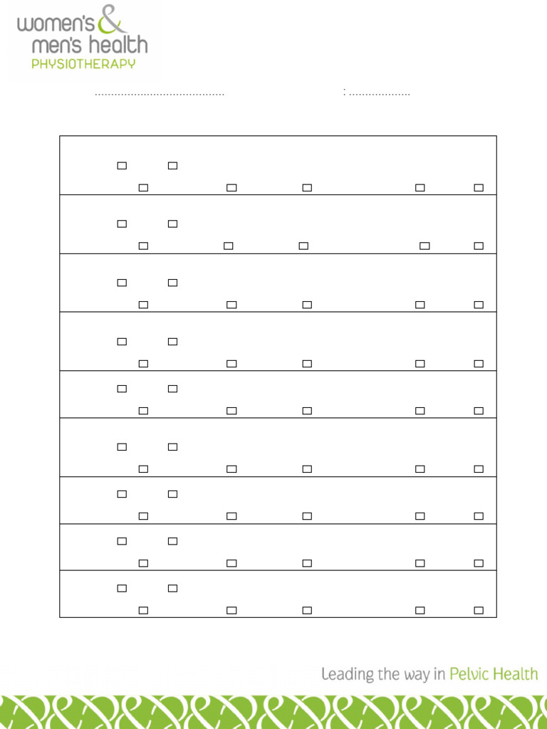 Pelvic Floor Bother Questionnaire | PDF | Urinary Incontinence | Urination