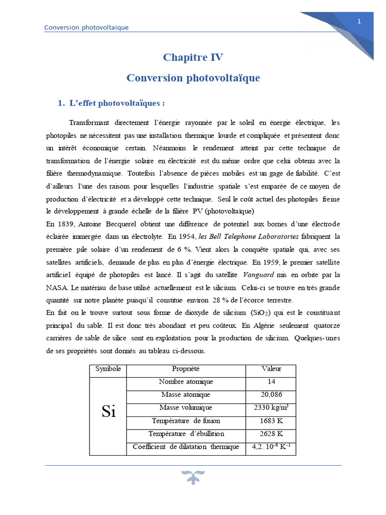 Conversion photovoltaïque et ses principes | PDF | Semi-conducteurs ...