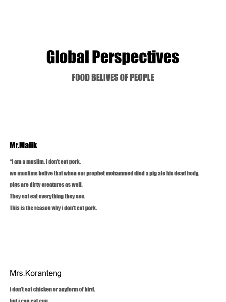 Global Perspectives | PDF