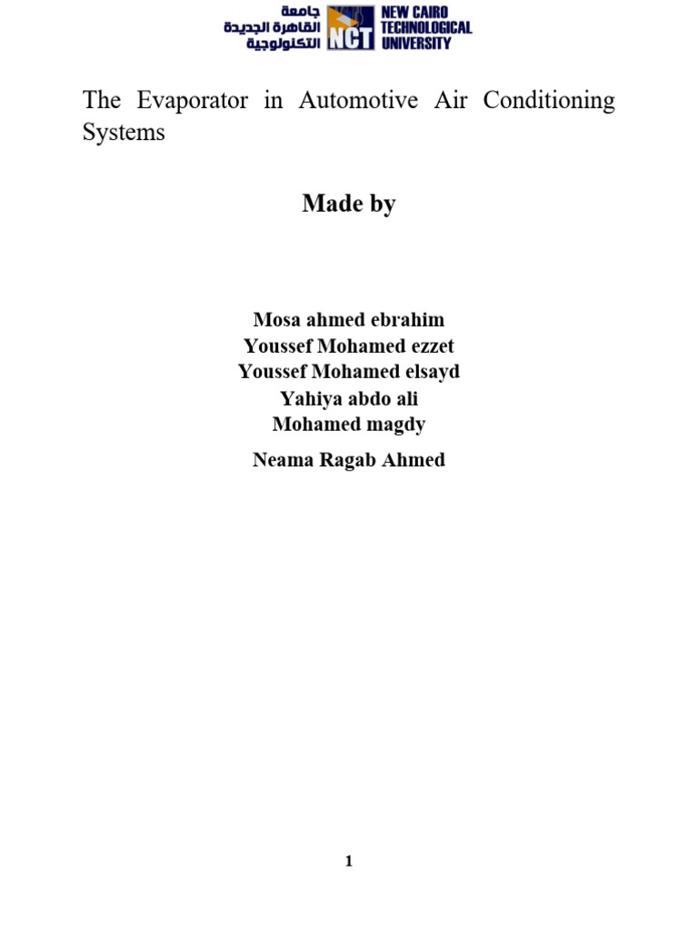 The Evaporator in Automotive Air Conditioning Systems | PDF | Air ...