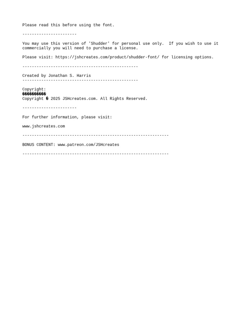 Shudder Font Usage Guidelines | PDF