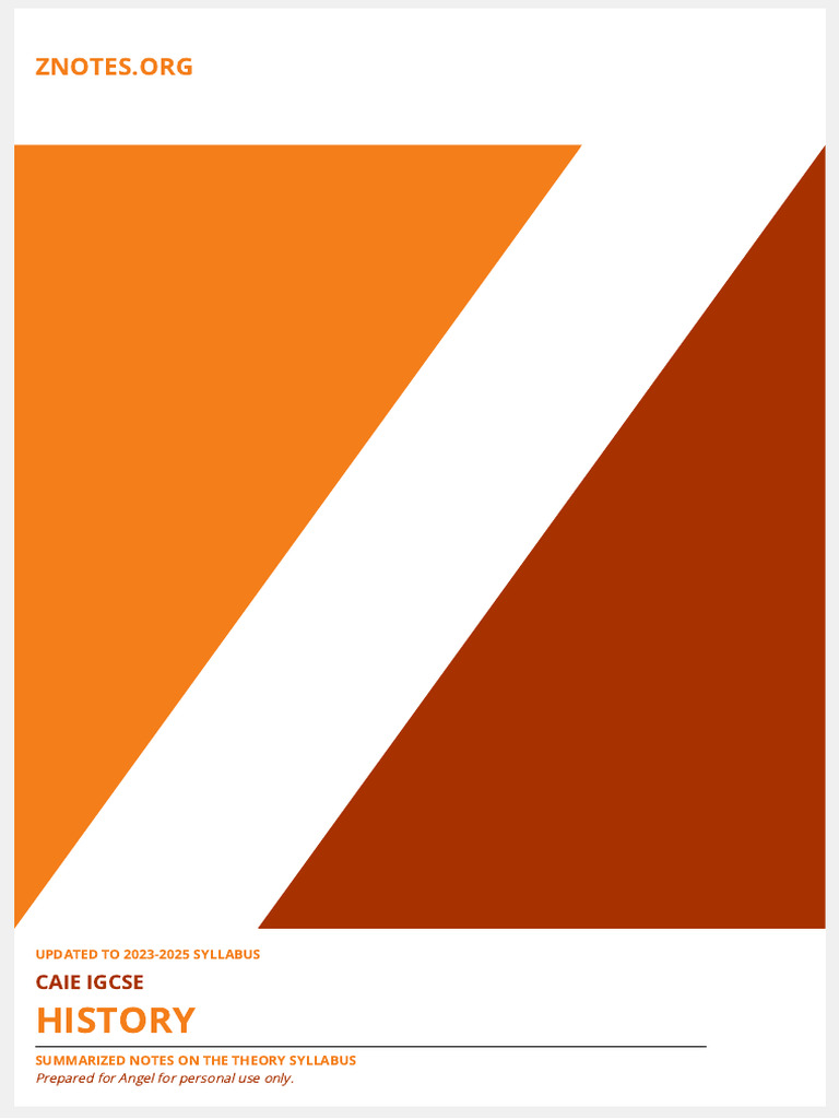 IGCSE History Depth Studies (A) The First World War, 1914-18 | PDF ...