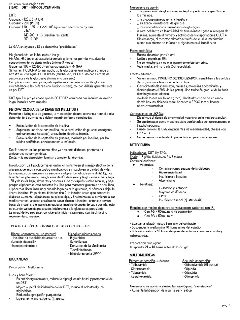 Farmacologia 2. 2022 FM 2 | PDF | Insulina | Diabetes