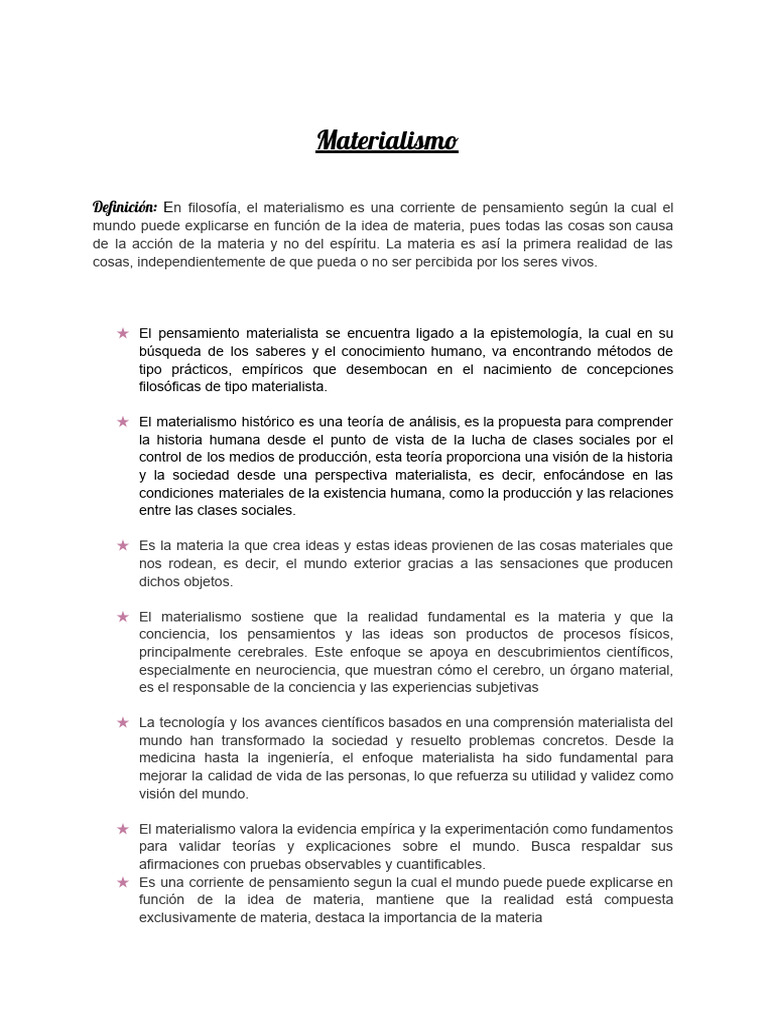 Materialismo | PDF | Materialismo | Realidad