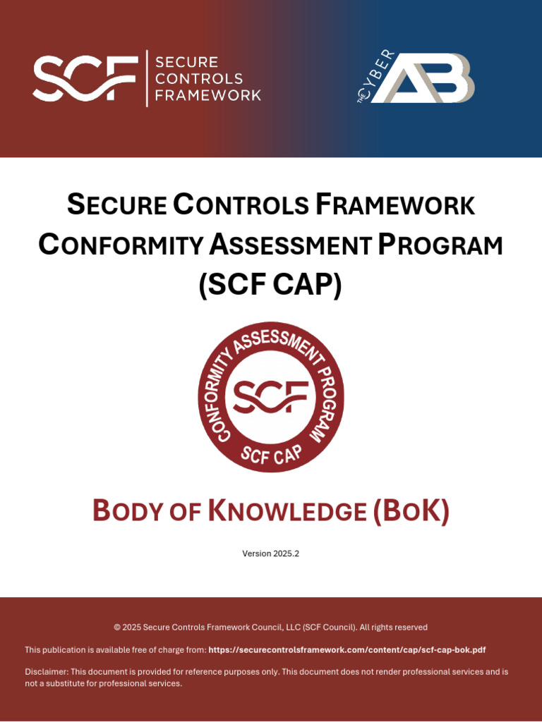 SCF Cap Bok | PDF | Risk | Computer Security
