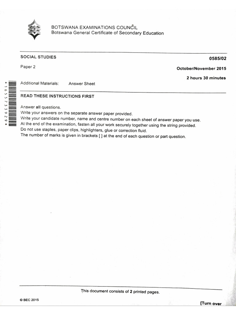 Social Studies Paper 2 Revision PDF | PDF