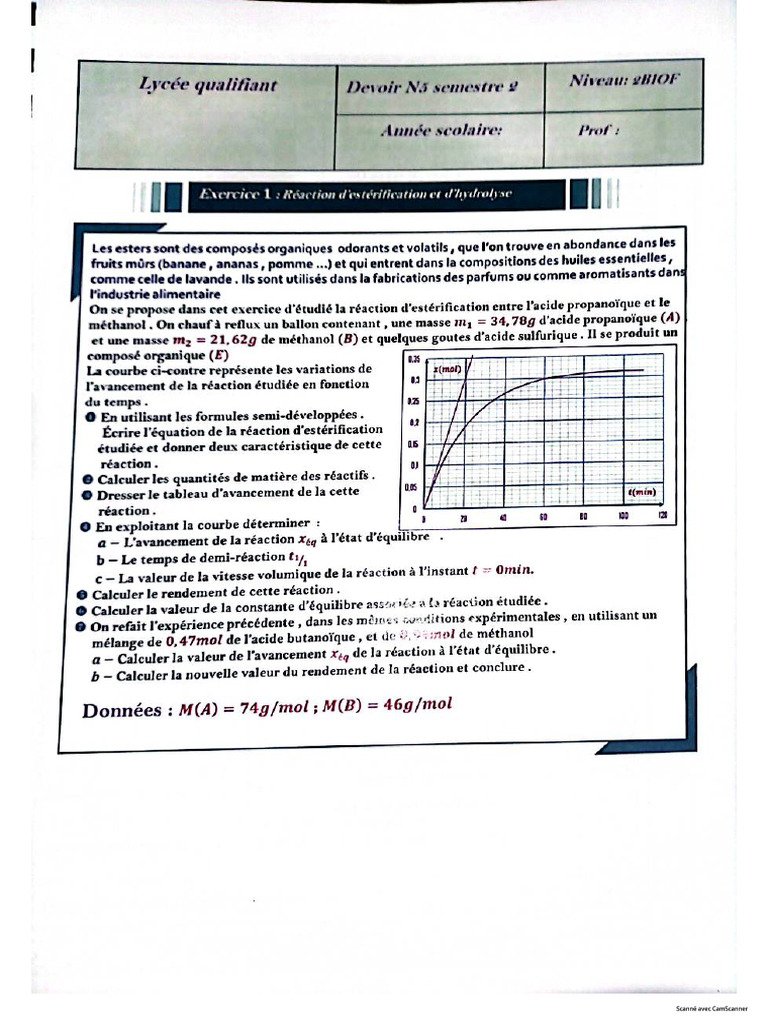 Devoirs 3 Semestre 2-1 | PDF