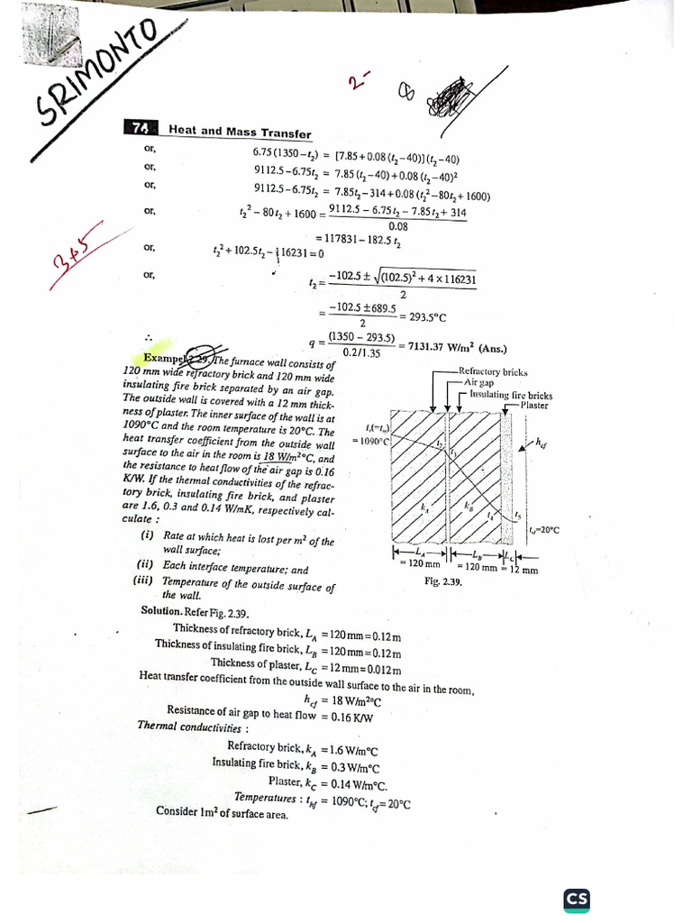 All Math For Sheet 3&5 .. Heat & Mass Transfer | PDF