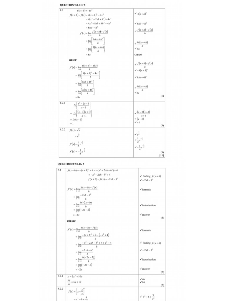 Calc Test 5 Memo | PDF