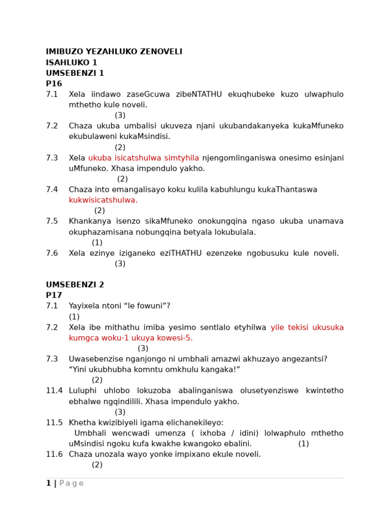 Ulwaphulo Mthetho: Imibuzo Nezixazululo | PDF