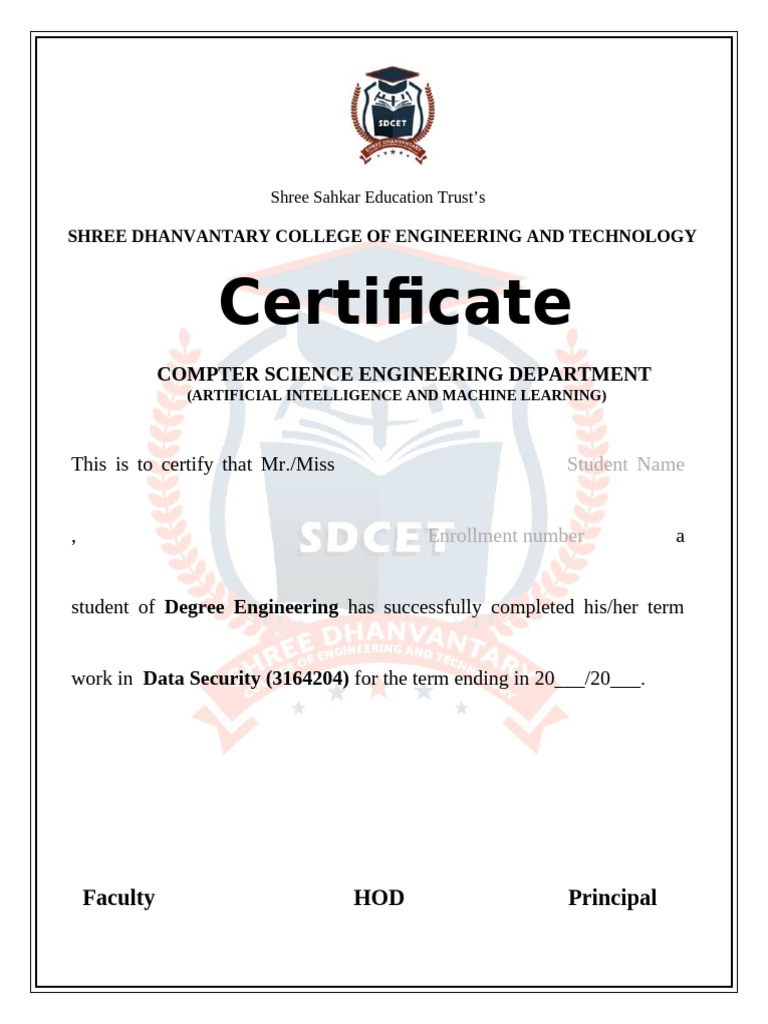 Certificate (Aiml) | PDF
