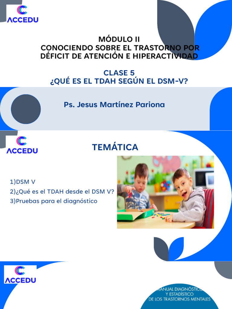 TDAH según DSM-V: Definición y Diagnóstico | PDF