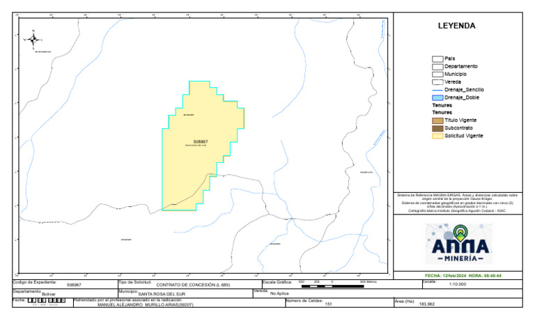 Mapa Del Área Seleccionada | PDF | Geofísica | Geografía