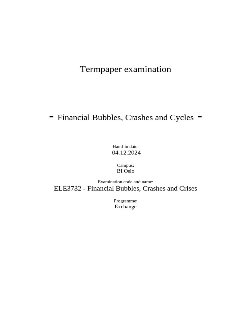 Causes of the 1929 Stock Market Crash | PDF | Economic Bubble ...