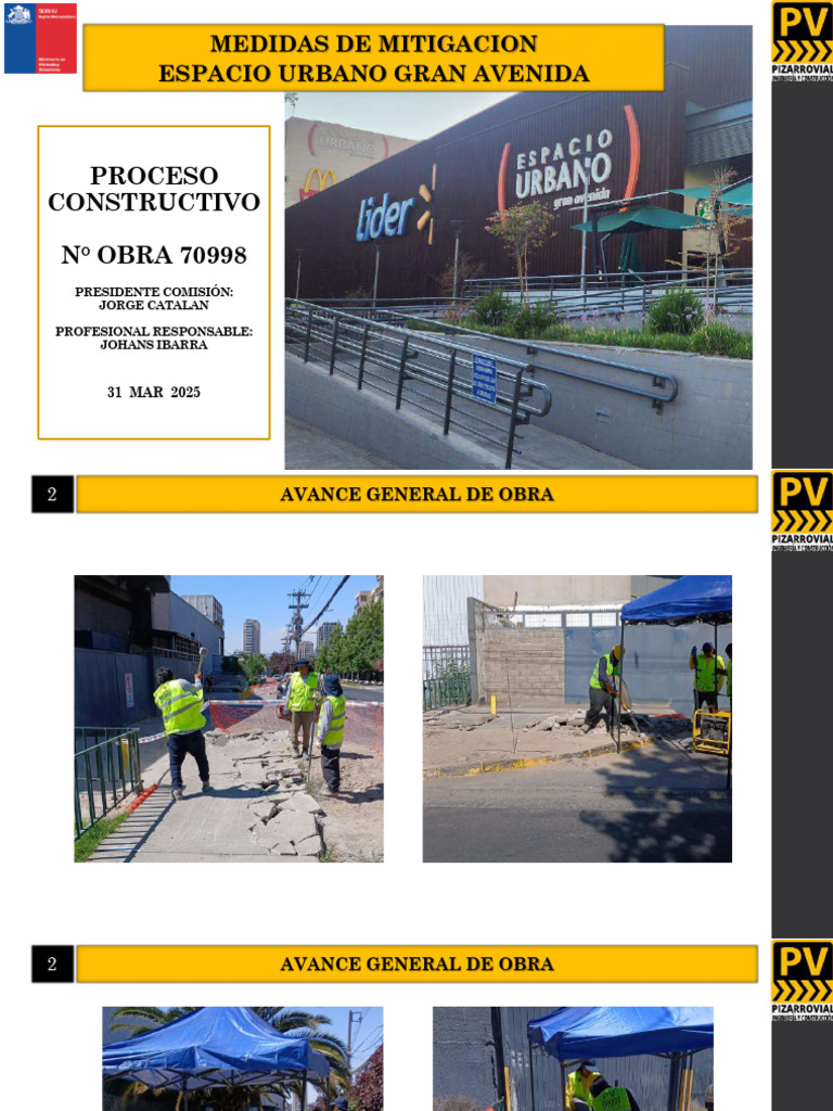 Informe Proceso Constructivo - MM Espacio Urbano - Proy. 70998 | PDF
