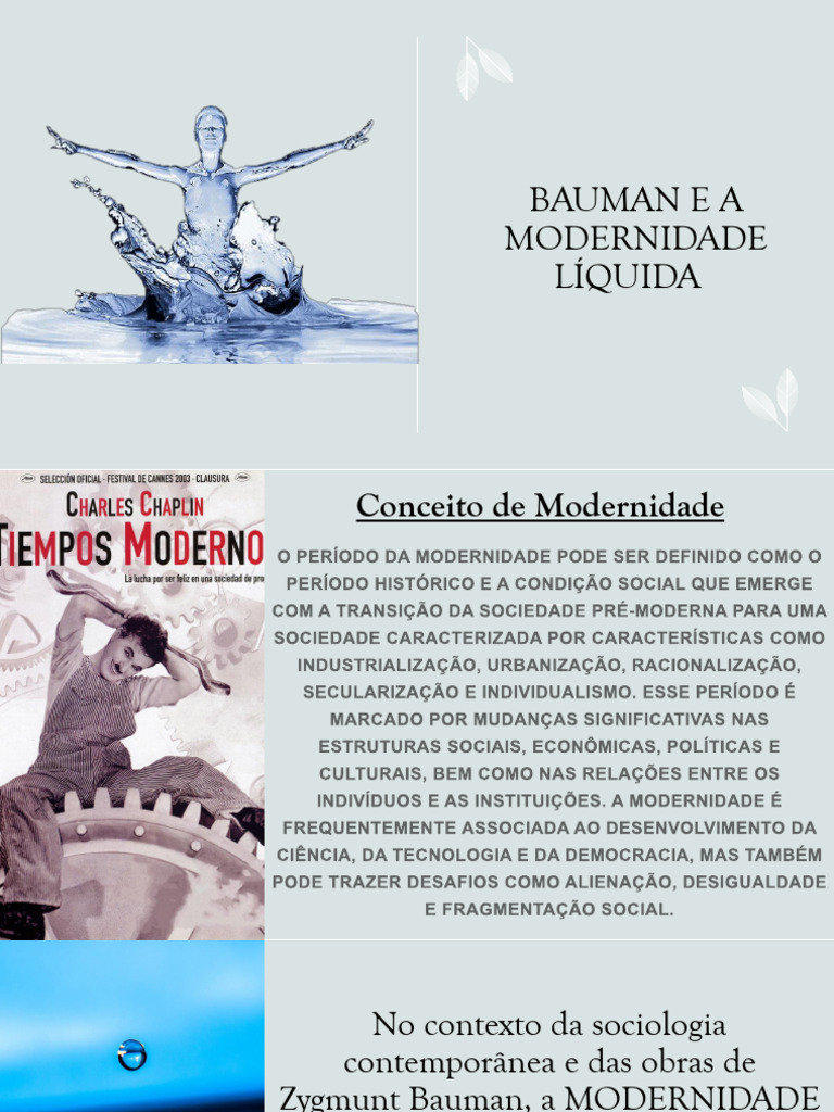 Bauman e A Modernidade Liquida | PDF | Sociologia | Modernidade
