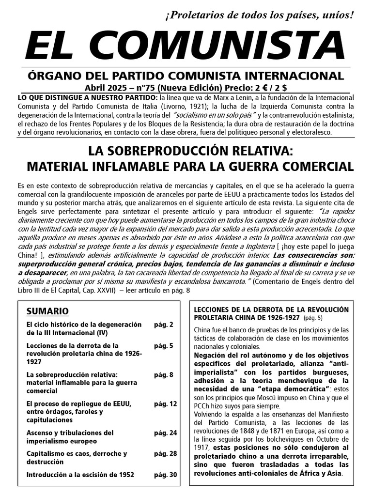 Comunismo y socialismo: lecciones históricas | PDF | Comunismo | maoísmo