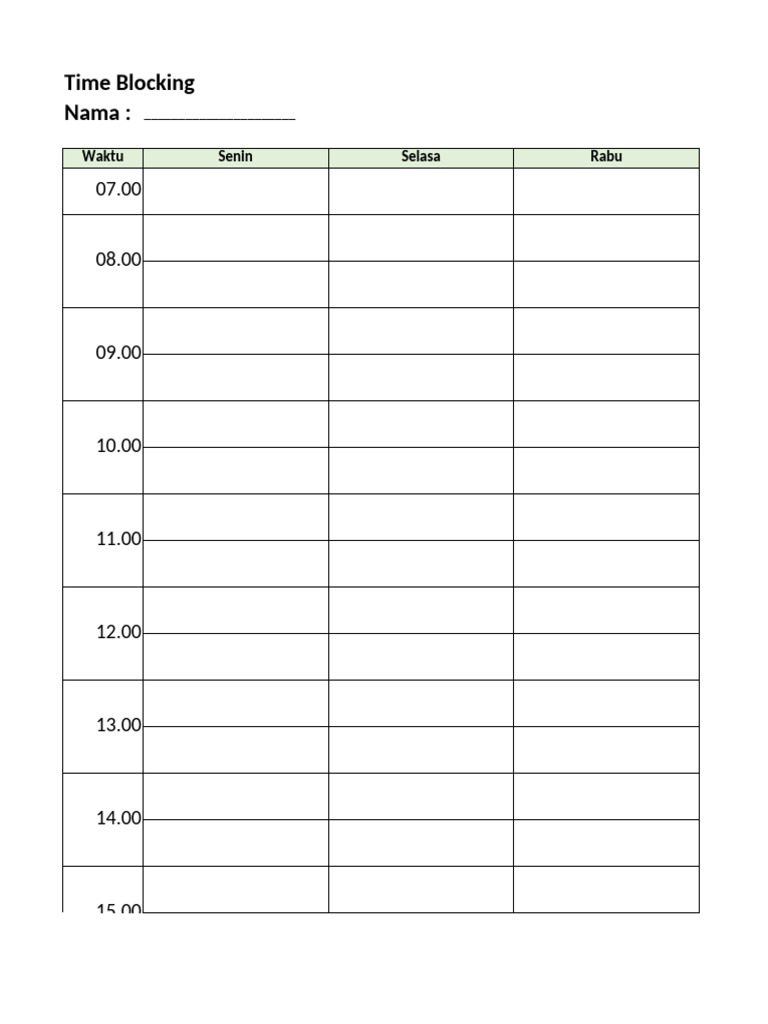 Time Blocking | PDF