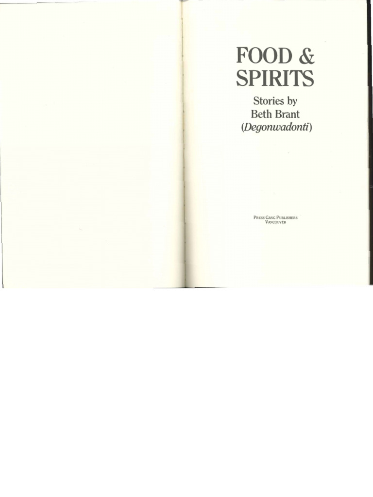 Food & Spirits: Stories by Beth Brant | PDF