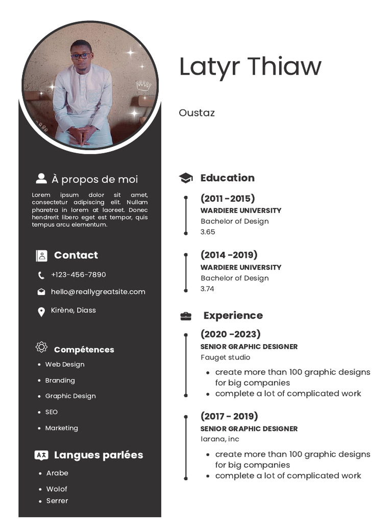 Modern Minimalist CV Resume | PDF