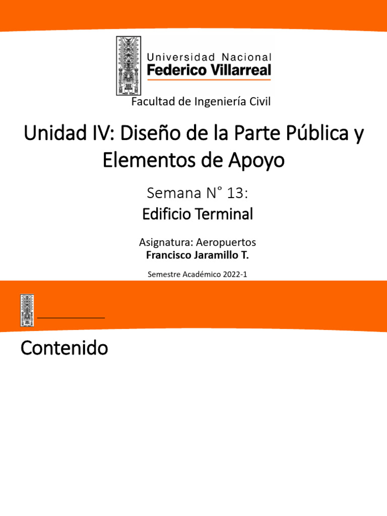 Unidad 4 Semana 11 - Edificio Terminal | PDF | Aeropuerto | Transporte