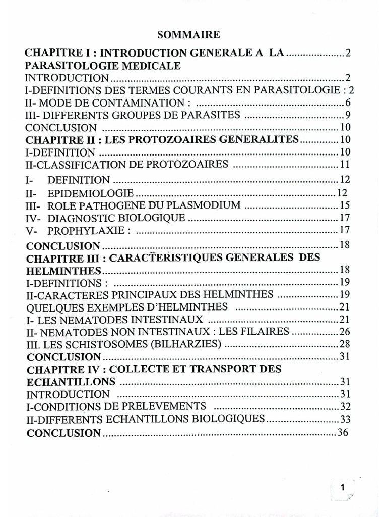 Parasitologie | PDF