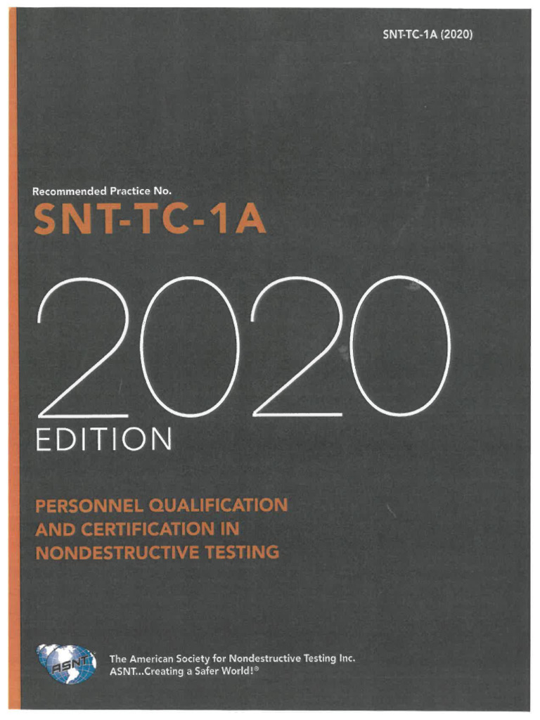 ASNT SNT-TC-1A Ed.2020 | PDF