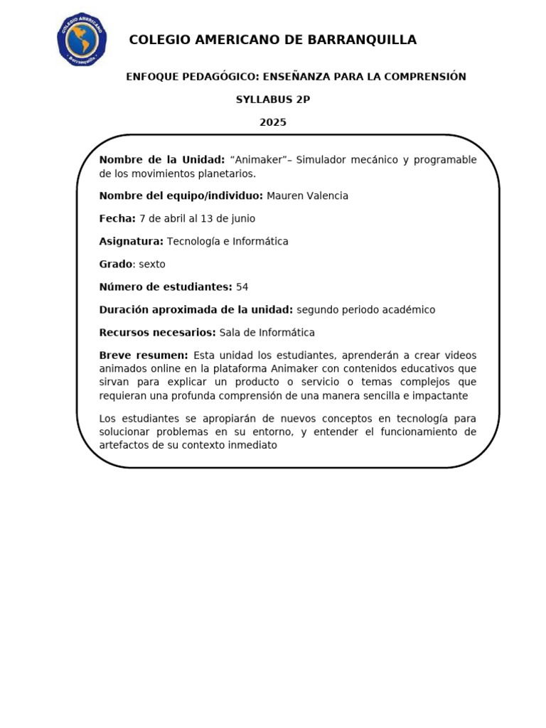 Informatica Grado Sexto 2P 2025 | PDF | Blog | Arduino