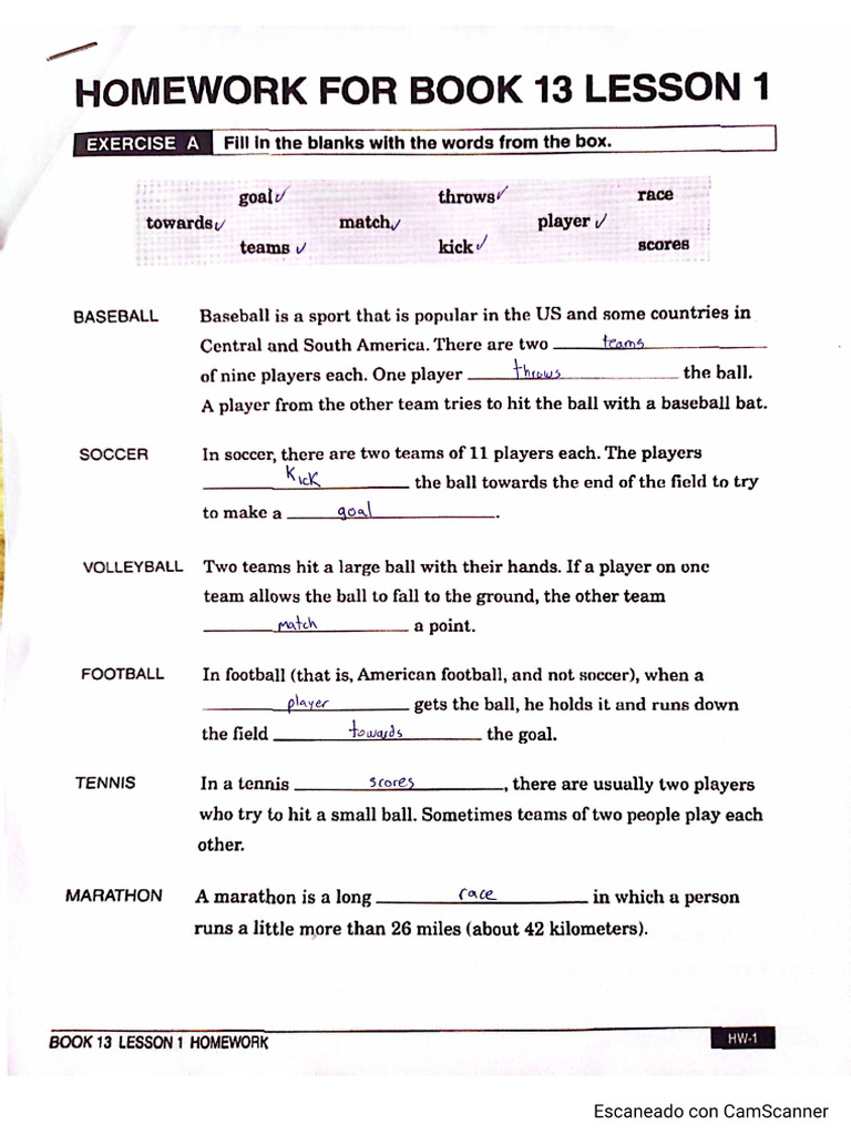 Homework Book 13 Lesson 1 | PDF